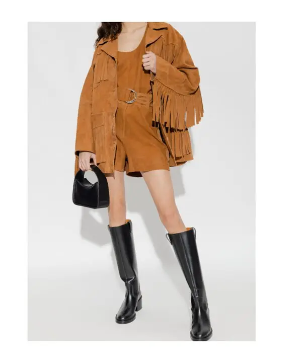 STAND STUDIO Suede Belted Shorts