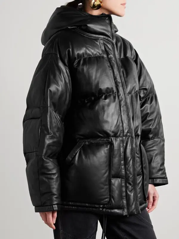 Isabel Marant Étoile Kelori Hooded Quilted Leather Coat