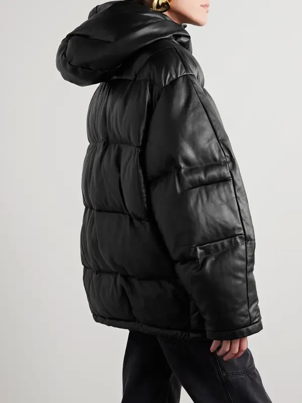 Isabel Marant Étoile Kelori Hooded Quilted Leather Coat