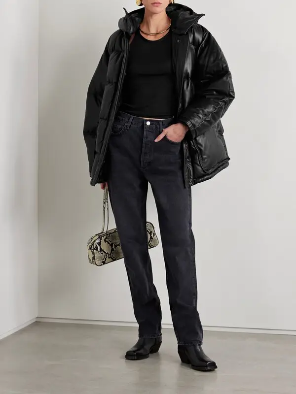 Isabel Marant Étoile Kelori Hooded Quilted Leather Coat