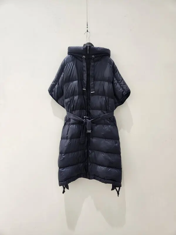Max Mara Down Cape With Drawcord Hem