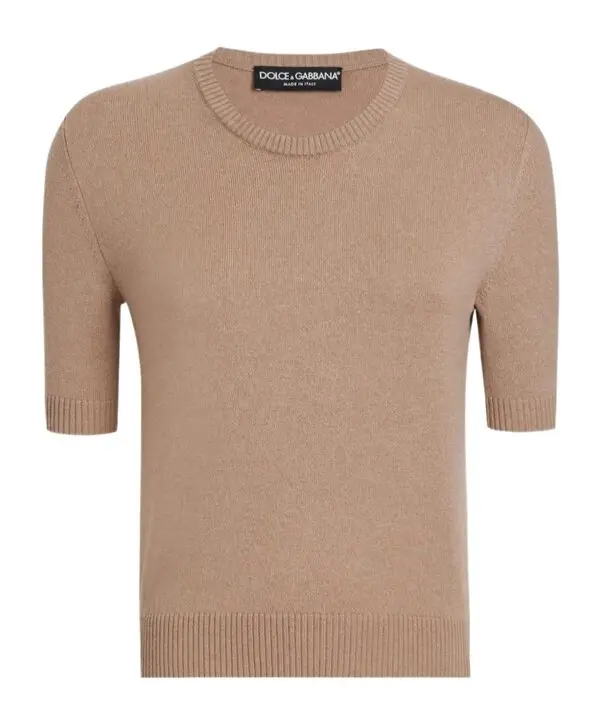 Dolce & Gabbana Short Sleeve Cashmere Sweater