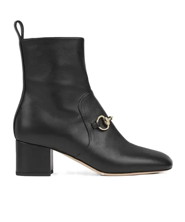 Gucci Horsebit Zip Ankle Boots