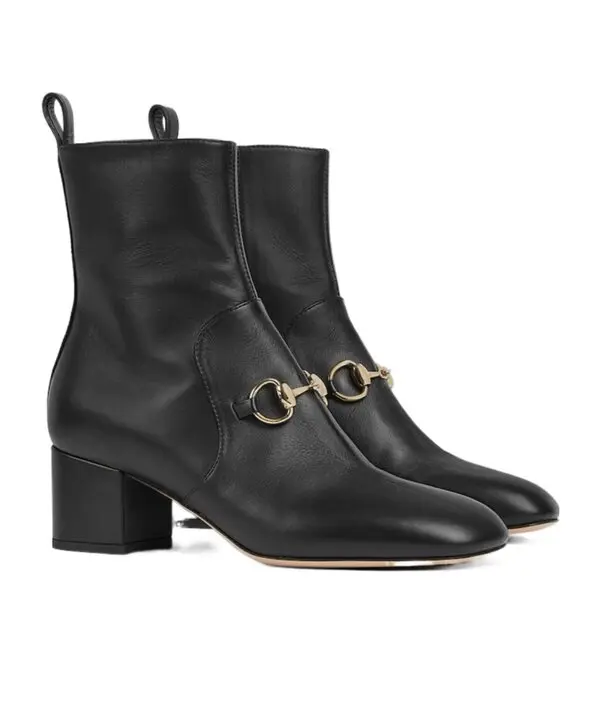 Gucci Horsebit Zip Ankle Boots