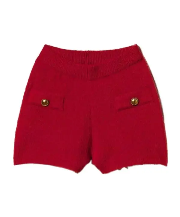 TWINSET Button-detail Shorts - Red