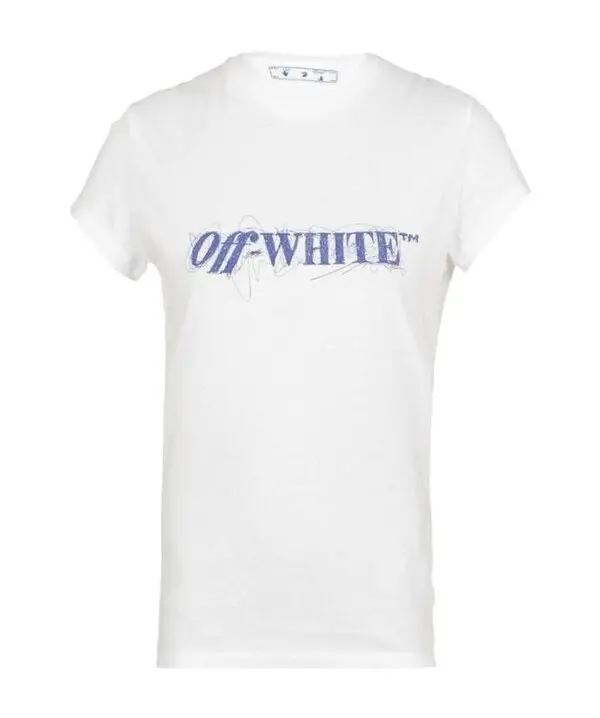 Off-White Crewneck Logo Detailed T-shirt - White