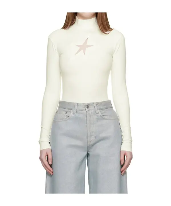 MUGLER Star Cutout Long-sleeve Top