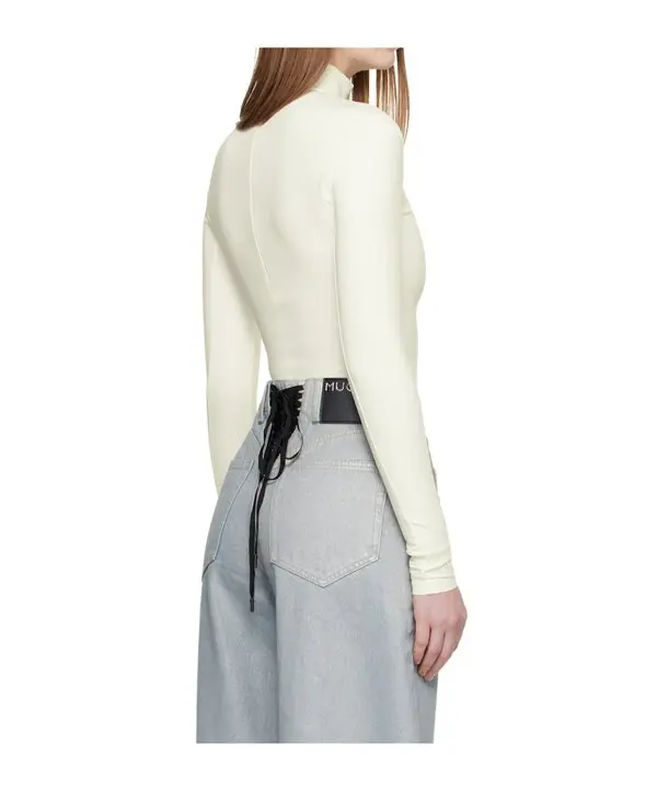 MUGLER Star Cutout Long-sleeve Top