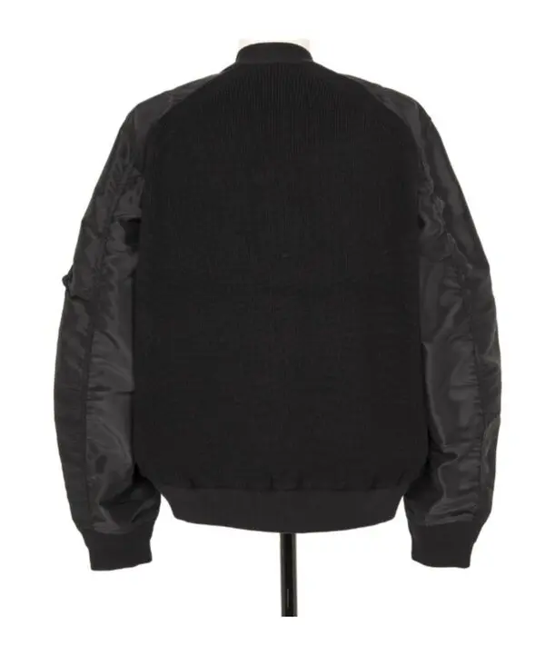 Sacai Twill Knit Blouson - Black