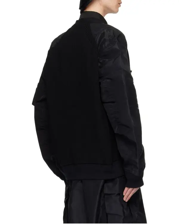 Sacai Twill Knit Blouson - Black