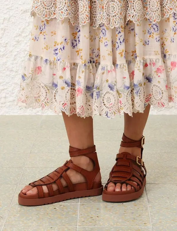 Zimmermann Goldie Sandals - Walnut