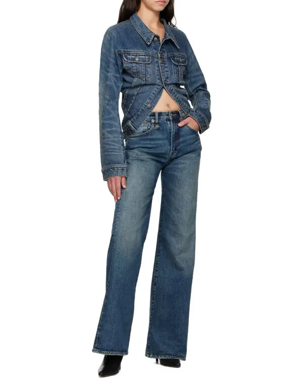 R13 Logo Patch Straight-leg Jeans