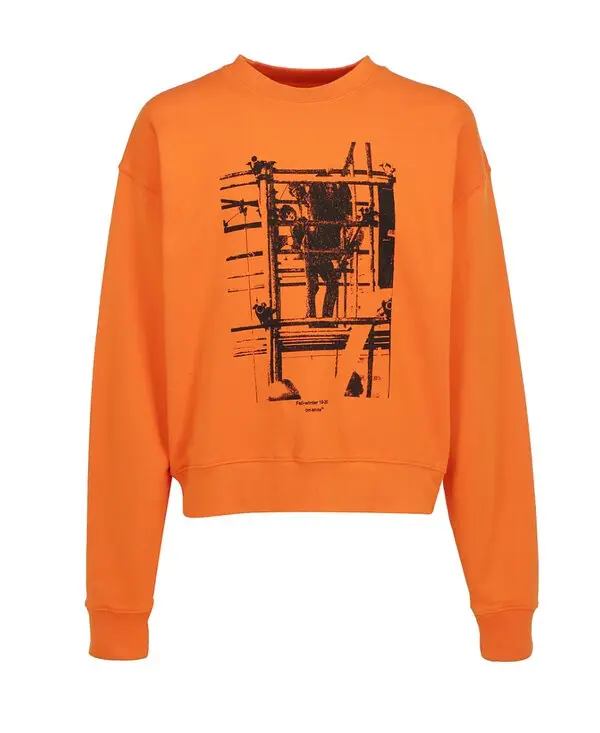 Off-White Logo Printed Crewneck Sweater
