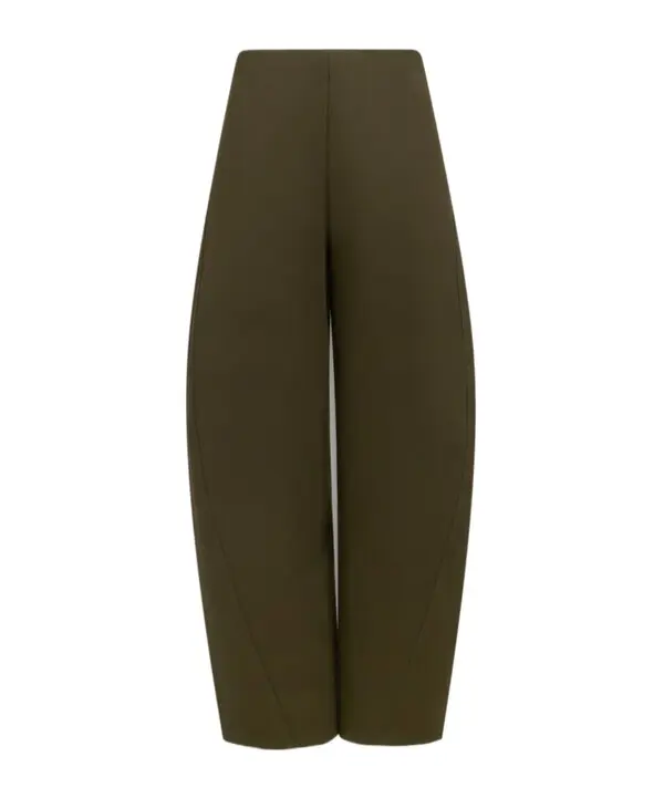 Alaïa High-waist Twisted Pants - Dark Green
