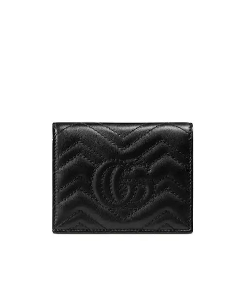 Gucci Gg Marmont Card Case Wallet - Black