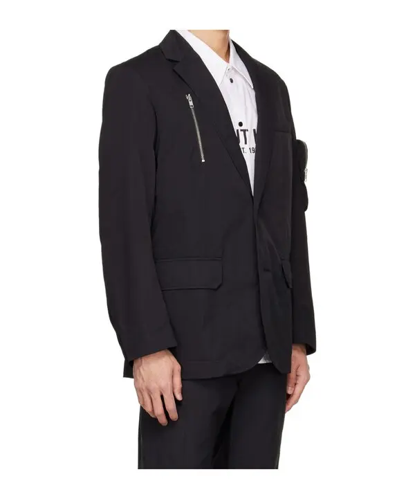 Helmut Lang Single-breasted Blazer With Zip Detail