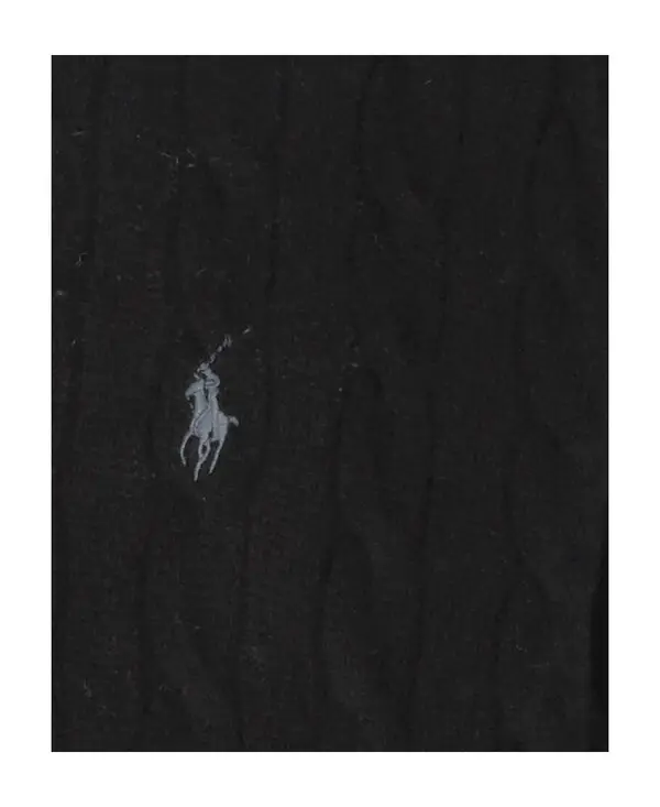 Polo Ralph Lauren Embroidered Cable-knit Jumper - Black