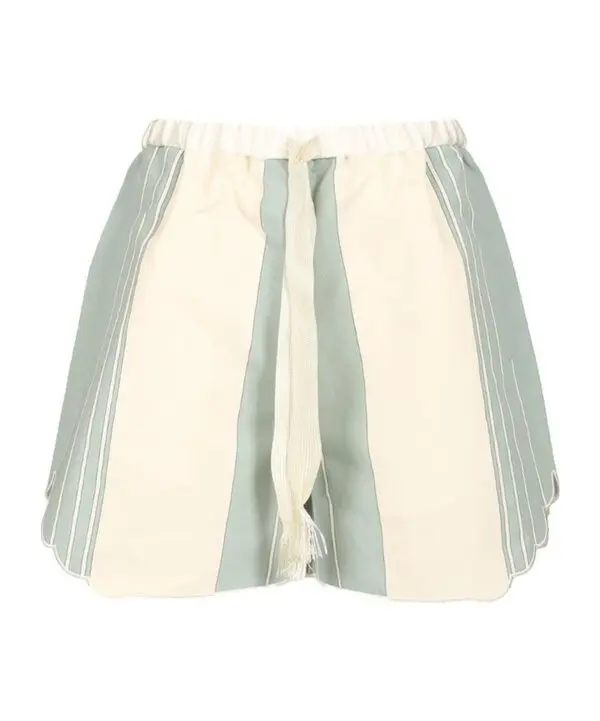FORTE_FORTE Wide-leg Striped Shorts