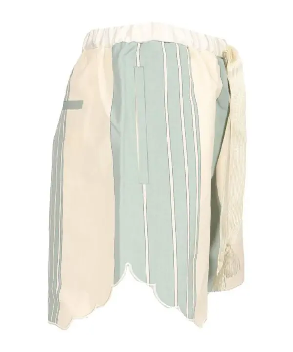FORTE_FORTE Wide-leg Striped Shorts