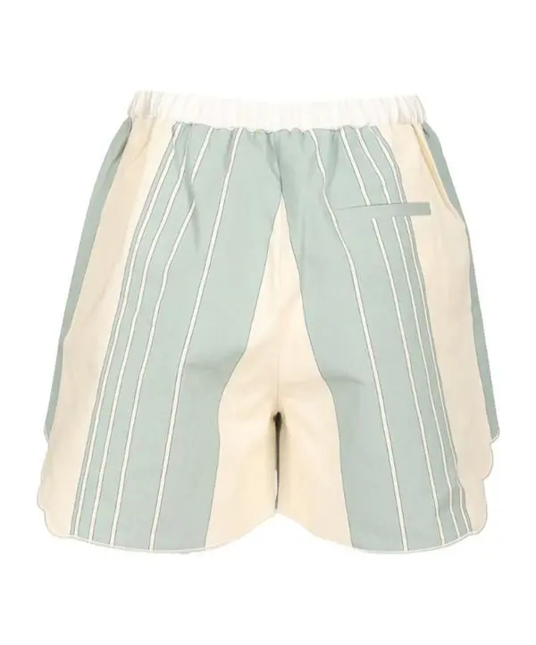 FORTE_FORTE Wide-leg Striped Shorts