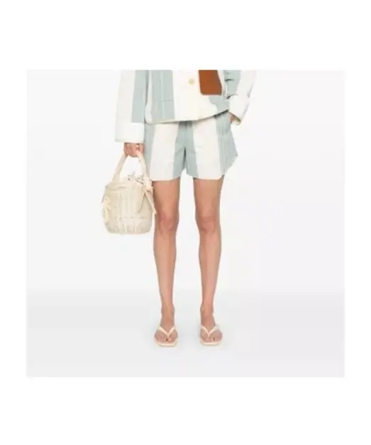 FORTE_FORTE Wide-leg Striped Shorts