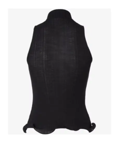 Fendi Sleeveless High Neck Ribbed Top - Black