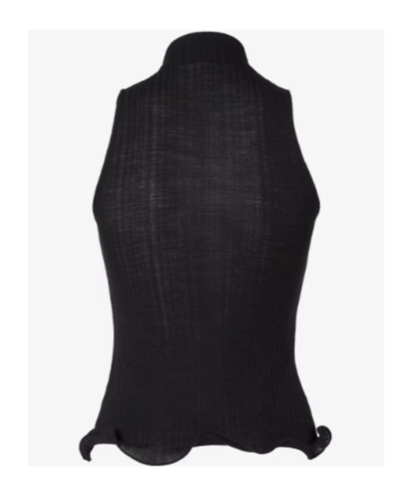 Fendi Sleeveless High Neck Ribbed Top