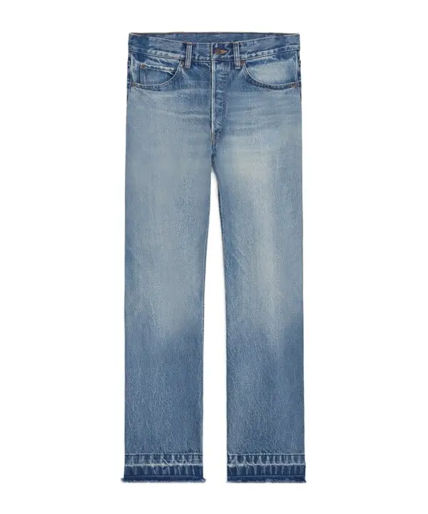 Celine Wesley Jeans In Cotton Denim - Blue