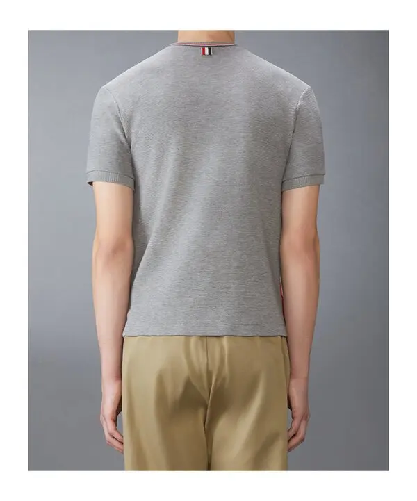 Thom Browne Rwb-stripe Crewneck T-shirt - Light Gray