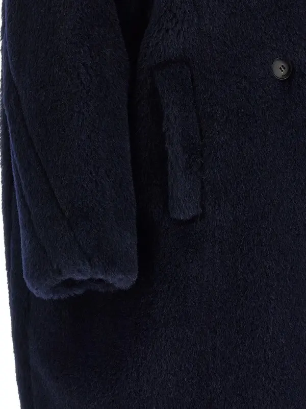 Max Mara Tedgirl Button-up Long Coat - Blue