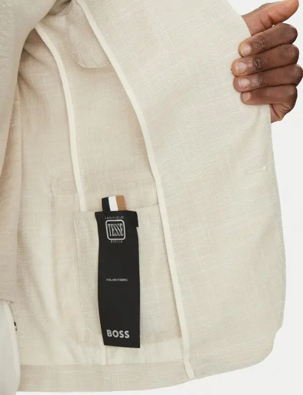 Hugo Boss Long-sleeved Suit Jacket - White