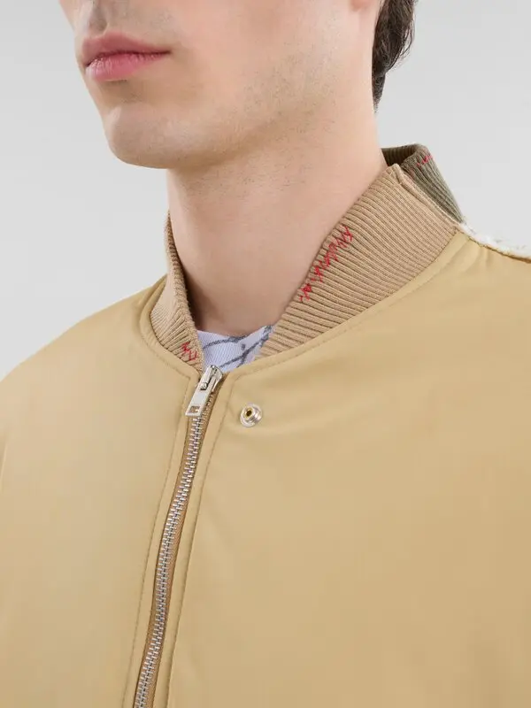 Marni Contrast Back Twill Bomber Jacket - Nude