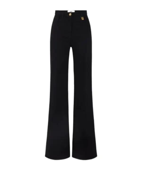 Elisabetta Franchi Palazzo Jeans - Black
