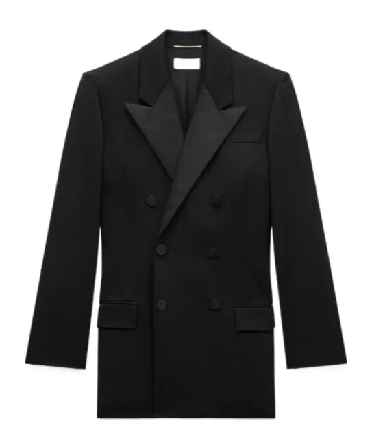 Saint Laurent Tuxedo Double-breasted Jacket - Black