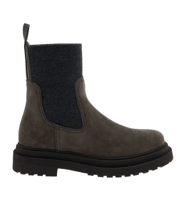 Brunello Cucinelli Round Toe Chelsea Boots