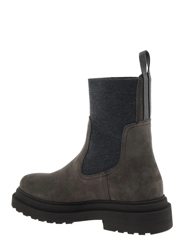 Brunello Cucinelli Round Toe Chelsea Boots