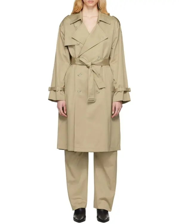 MAISON MARGIELA Twist Trench Coat - Sand-colored