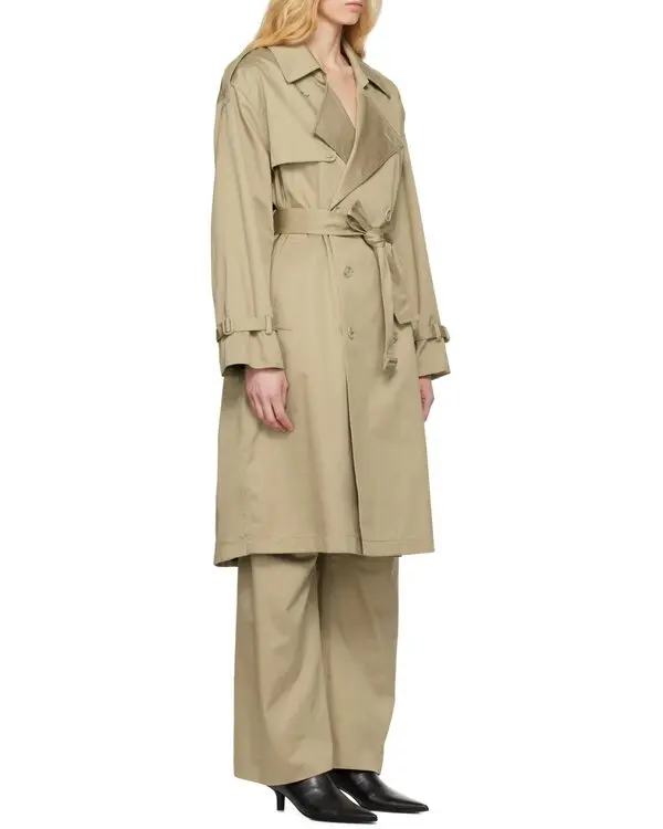 MAISON MARGIELA Twist Trench Coat - Sand-colored
