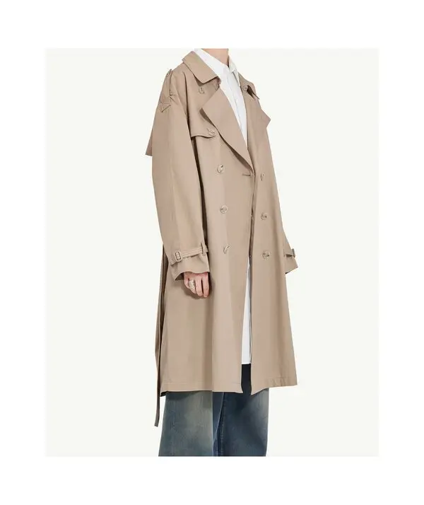 MAISON MARGIELA Twist Trench Coat - Sand-colored