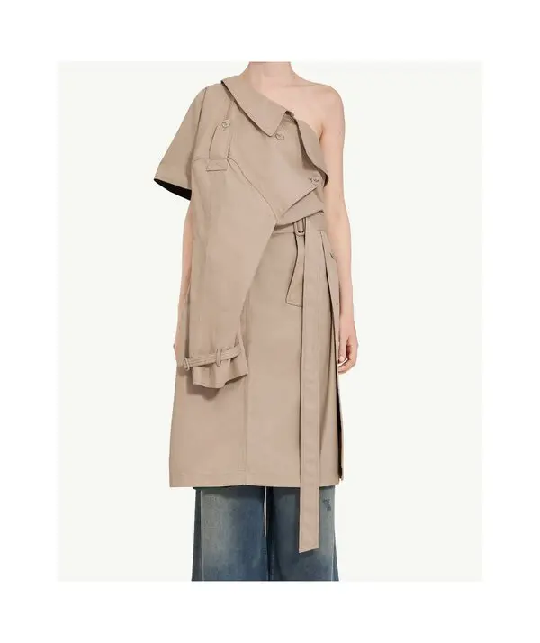 MAISON MARGIELA Twist Trench Coat - Sand-colored