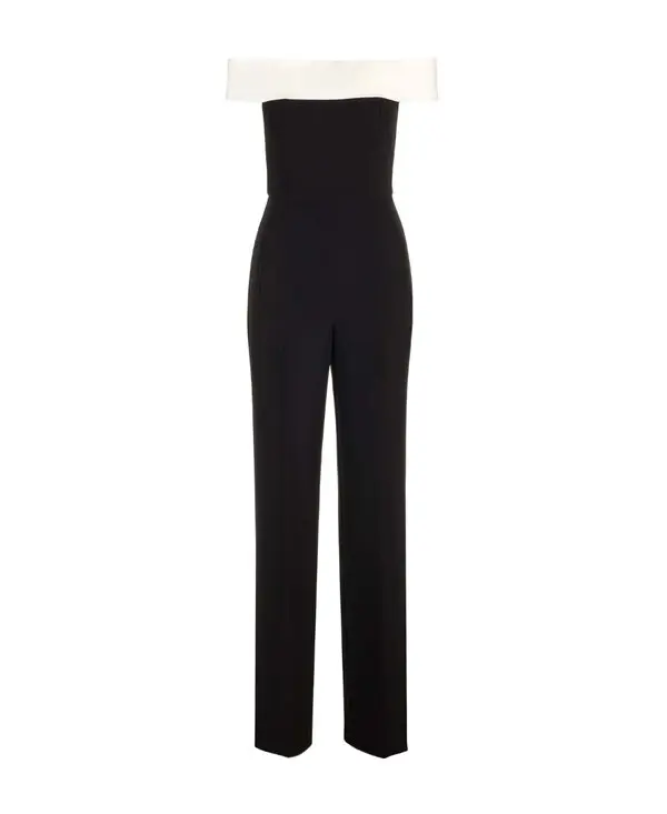 Roland Mouret Strapless Stretch Jumpsuit - Black