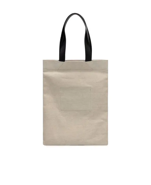 JIL SANDER Logo Detailed Tote Bag - Beige