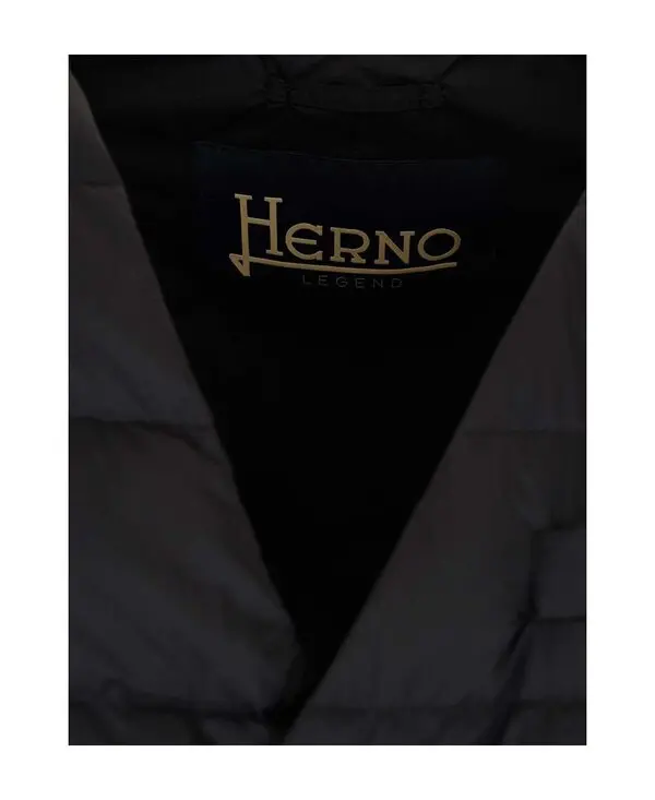 Herno Padded Button-up Gilet - Black
