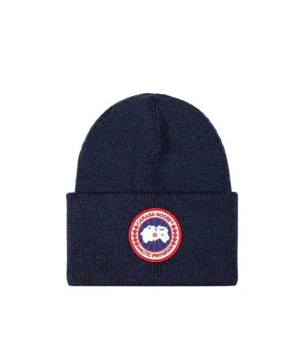 Canada Goose Logo Patch Beanie - Black