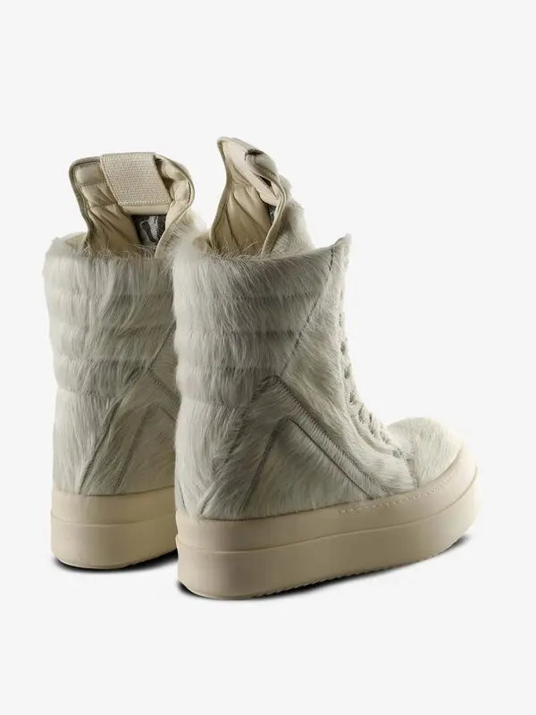Rick Owens Mega Geobasket Lace-up Sneakers - Nude