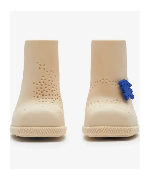 Burberry Equestrian Knight Square-toe Slip-on Mules - Nude
