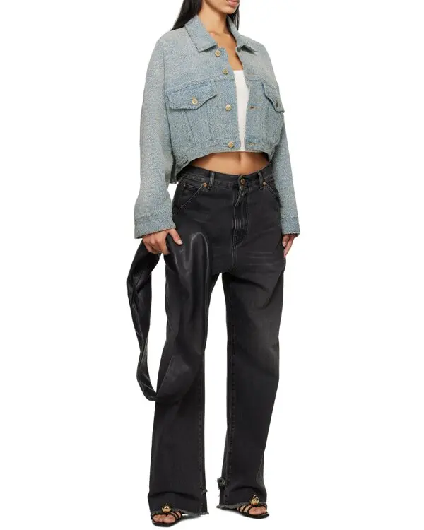 DARKPARK Belted Washed Denim Jeans - Black