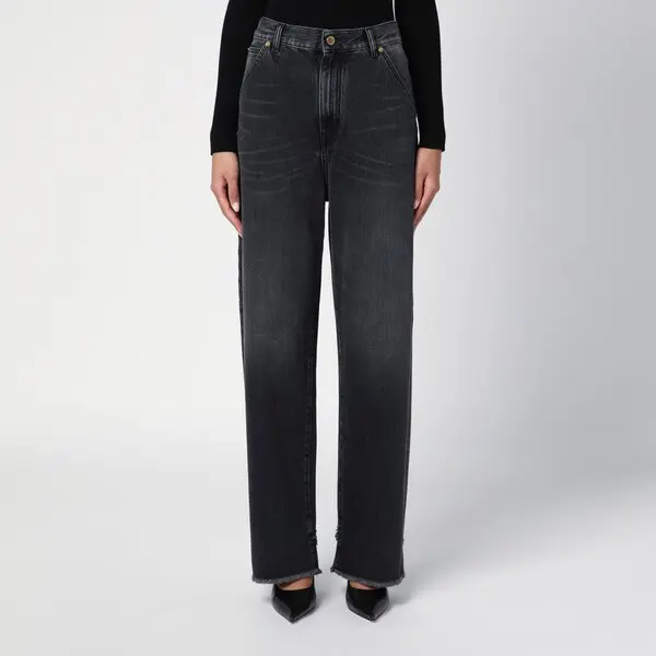 DARKPARK Belted Washed Denim Jeans - Black