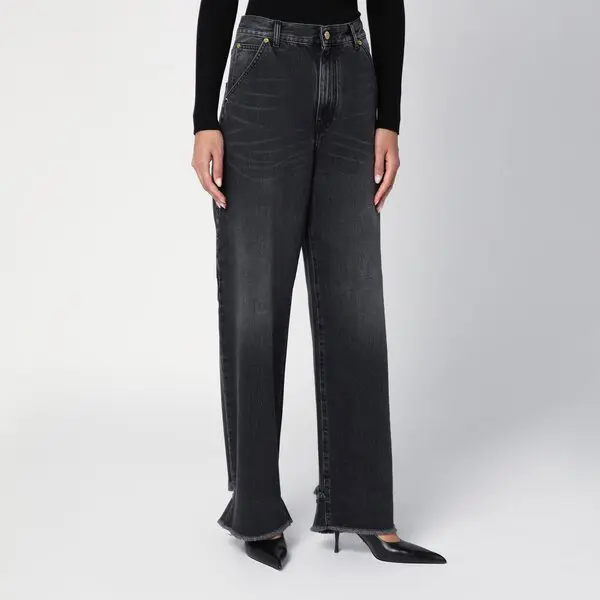 DARKPARK Belted Washed Denim Jeans - Black