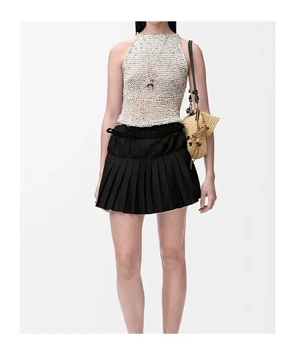 Loewe Pleated Viscose And Linen Shorts
